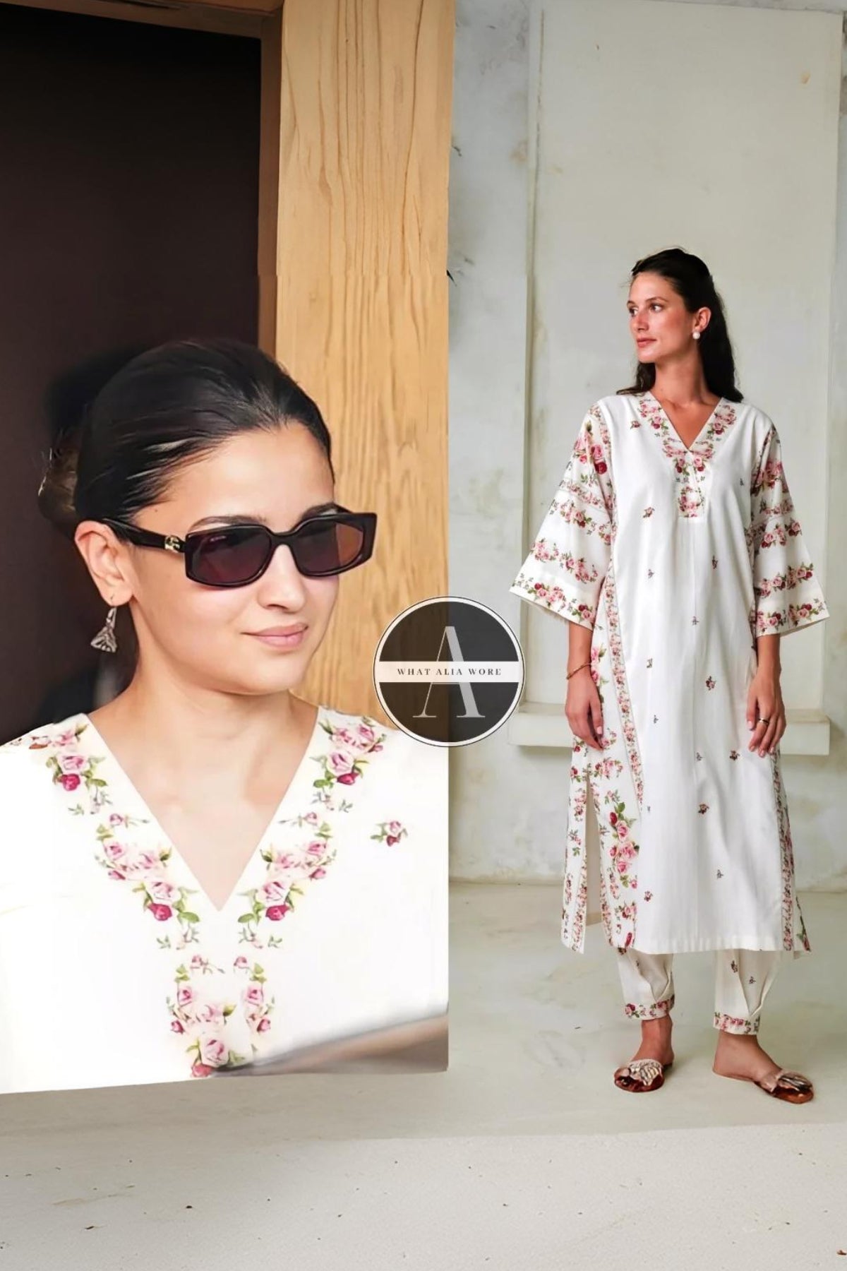 Alia Bhatt in Rose Noir Phiran Set – Roza Pret